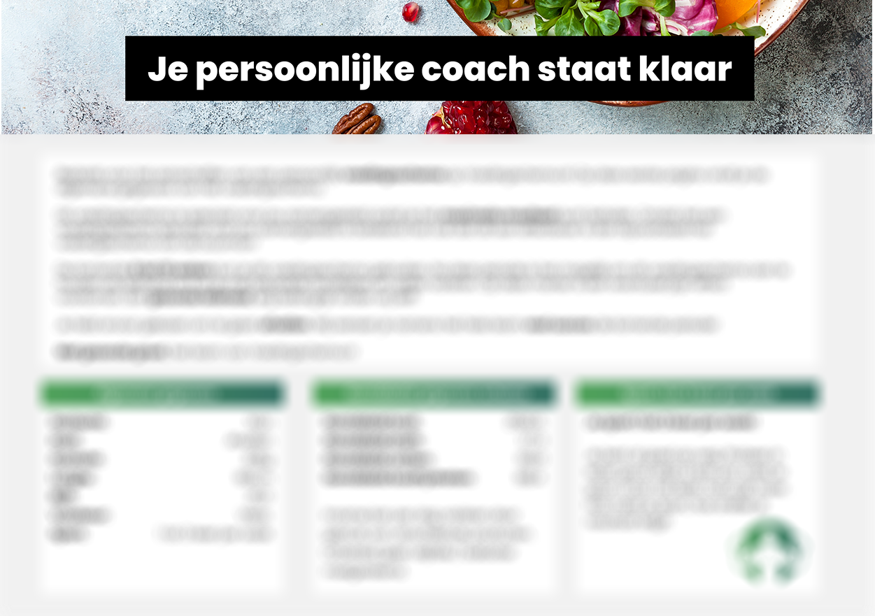 Dieet scheme maken - Voedingschema